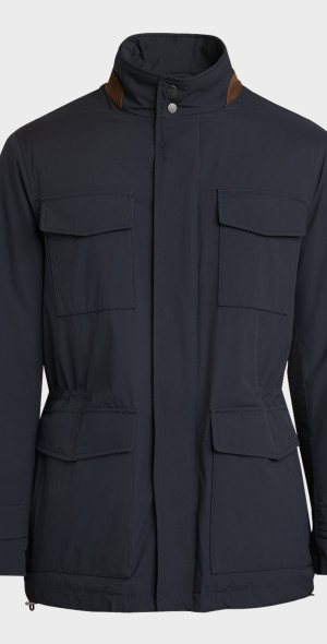 Kiton - Men's Nylon Concealed-Zip Field Jacket