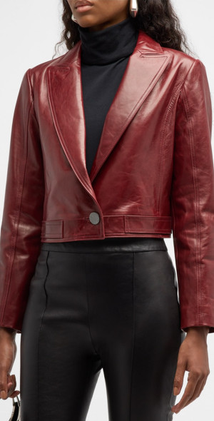 Kobi Halperin - Astra Cropped Leather Jacket