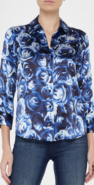 L'Agence - Dani Rose Silk Blouse