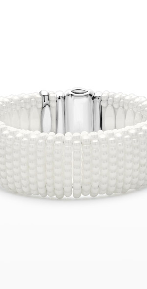 LAGOS - White Caviar White Ceramic Wide 23mm Rope Bracelet