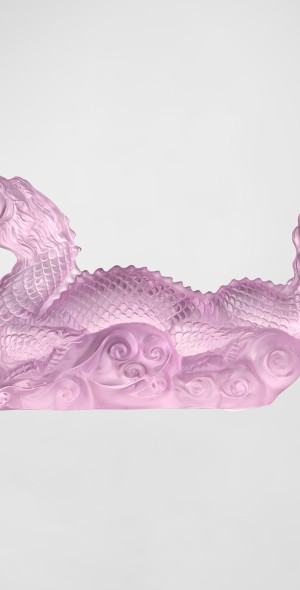 Lalique - Dragon Tianlong Sculpture, Pink