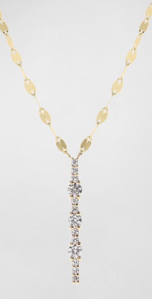 LANA - Flawless 14K Gold Linear Diamond Pendant Necklace
