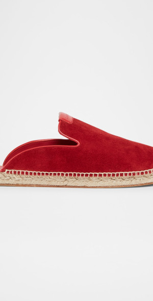 Lanvin - Men's Suede Espadrille Slides