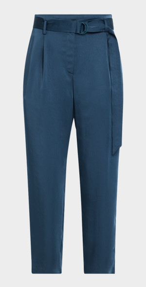 LAPOINTE - Satin Belted Cropped Pants