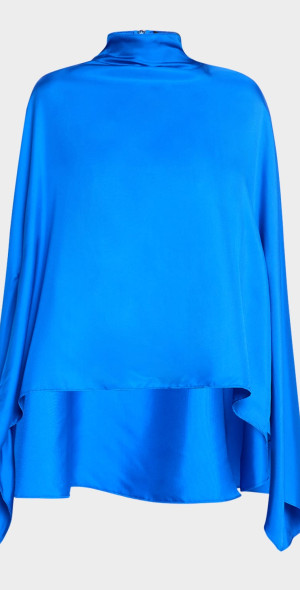 LAPOINTE - Silky Twill Oversized Cape Top