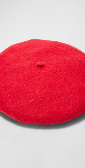 Lele Sadoughi - Red Wool Felt Beret