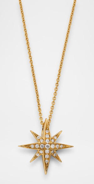 Lisa Nik - Talisman 18K Yellow Gold Star Pendant Necklace with Diamonds
