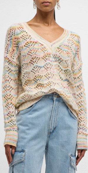 Lisa Todd - Dreamweaver Ombre Pointelle Knit Sweater