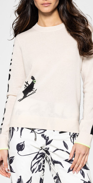 Lisa Todd - Snow Bunny Cashmere Intarsia Pullover