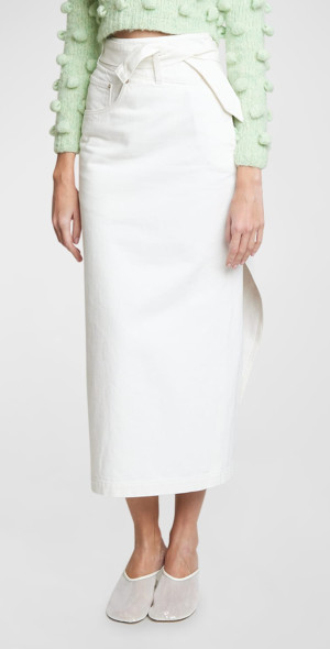 Loewe - Deconstructed Denim Wrap Waist Skirt