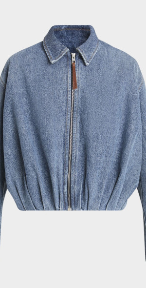 Loewe - Draped Denim Bomber Jacket