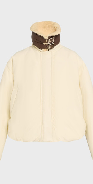 Loewe - Faux-Shearling Collar Puffer Jacket