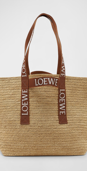 Loewe - Fold Raffia Shopper Tote Bag