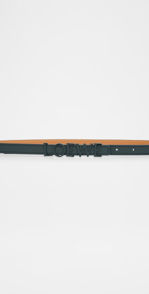 Loewe - Logo Lettering Leather Skinny Belt