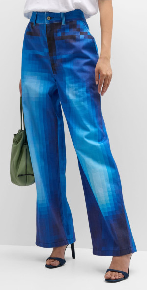 Loewe - Pixelated Baggy Jeans