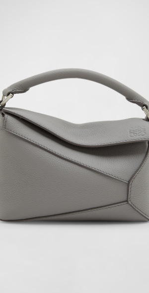 Loewe - Puzzle Edge Mini Top-Handle Bag in Grained Leather