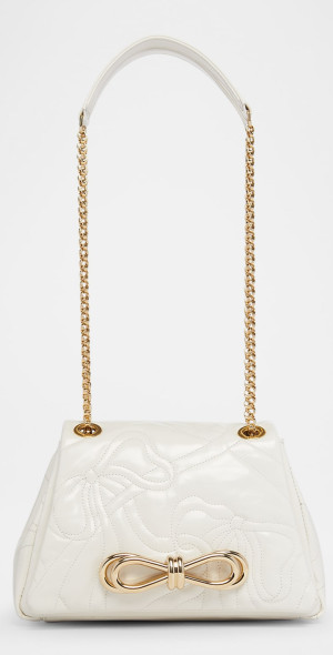 MACH & MACH - Ribbow Bow Quilted Leather Shoulder Bag