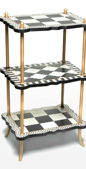MacKenzie-Childs - Courtly Check Three-Tier Table