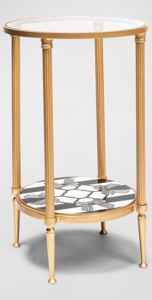 MacKenzie-Childs - Pretty As A Bow Accent Table