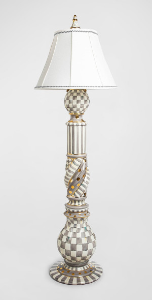 MacKenzie-Childs - Sterling Check Ceramic Floor Lamp