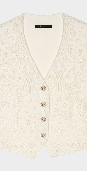Maje - Virendana Floral Lace Vest