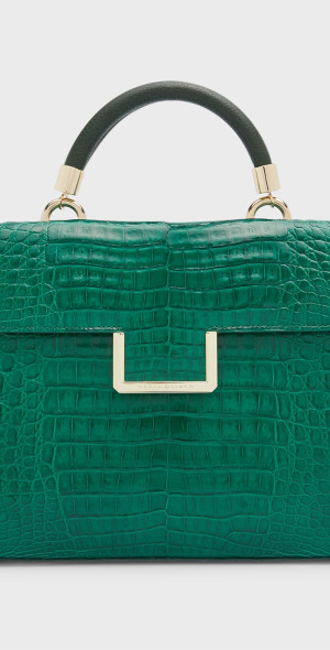 Maria Oliver - Michelle Crocodile Top-Handle Bag