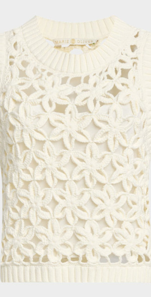 Marie Oliver - Thea Floral Mesh Shell Top