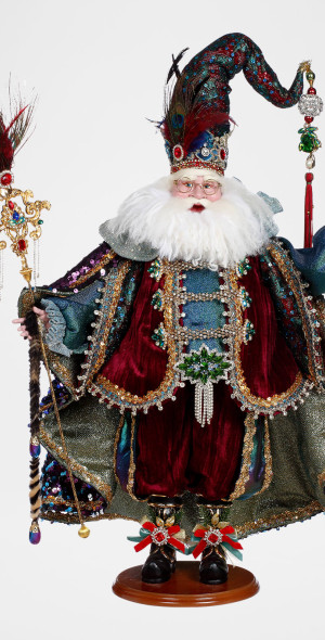 Mark Roberts - Peacock Jewel Santa, 26"