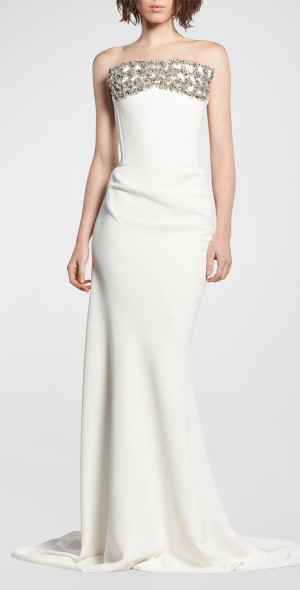 Maticevski - Justice Crystal Strapless Trumpet Gown