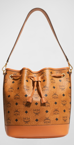 MCM - Dessau Medium Monogram Drawstring Bucket Bag