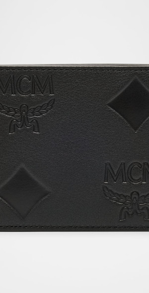 MCM - Men's Aren Embossed Monogram Leather Bifold Wallet