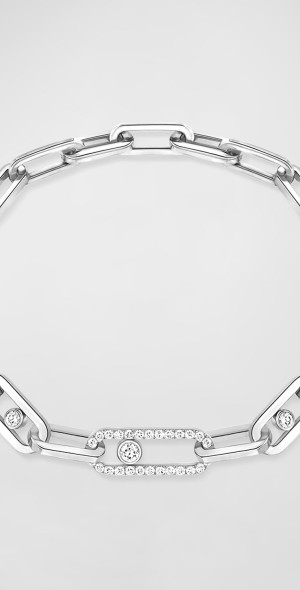 Messika - Move Link 18K White Gold Diamond Bracelet