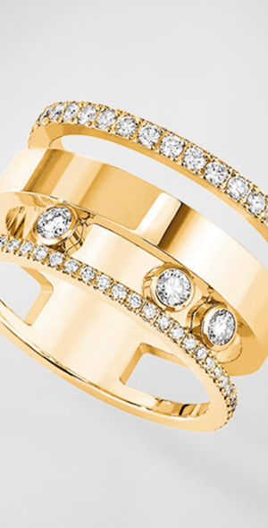 Messika - Move Romane 18K Yellow Gold Diamond Ring