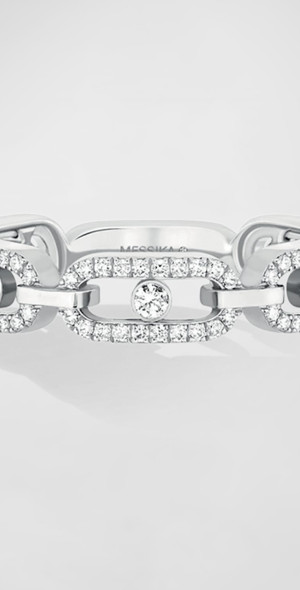 Messika - Move Uno 18K White Gold Diamond Pave Ring