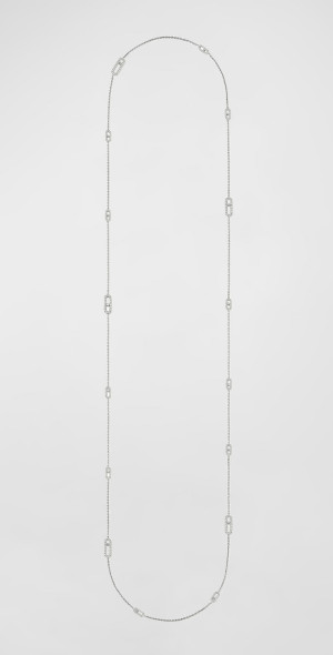 Messika - Move Uno 18K White Gold Long Diamond Necklace