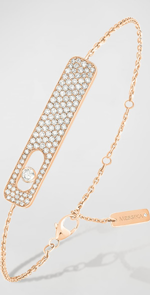 Messika - My First Diamond 18K Rose Gold Pave Bracelet