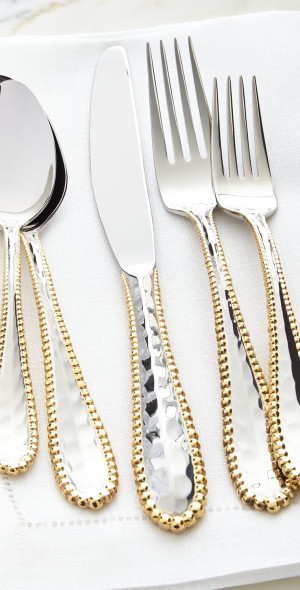 Michael Aram - 5-Piece Molten Golden Flatware Place Setting