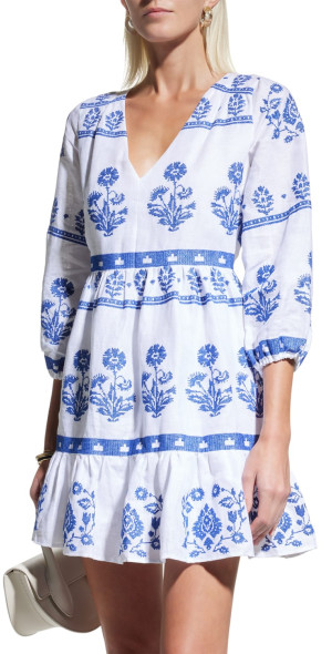 Milly - Debbie Floral-Embroidered Mini Dress