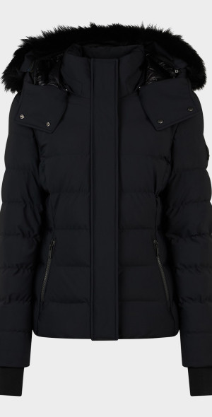 Moose Knuckles - Betta Puffer Jacket with Detachable Hood and Shearling ...