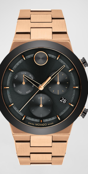 Movado - Men's Bold Fusion Chronograph IP Bronze Bracelet Watch, 44mm
