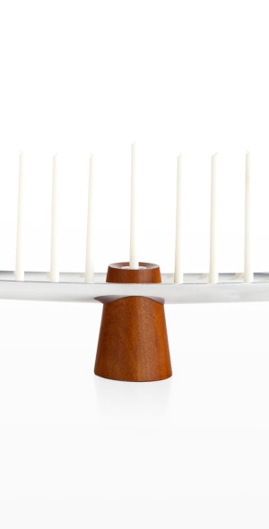 Nambe - Classic Acacia Wood Menorah