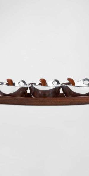 Nambe - Portables Triple Condiment Server