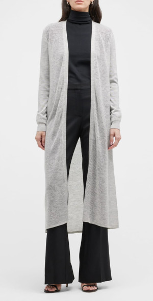 Neiman Marcus Cashmere Collection - Cashmere Mesh Stitch Duster