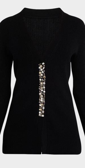 Neiman Marcus Cashmere Collection - Cashmere Rhinestone-Embellished ...