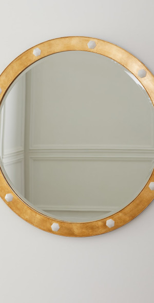 Neiman Marcus - Round Quartz Mirror