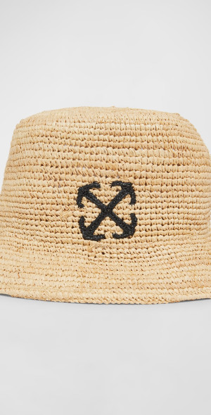Off-White - Arrow Raffia Bucket Hat