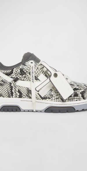 Off-White - Out Of Office Python-Embossed Sneakers