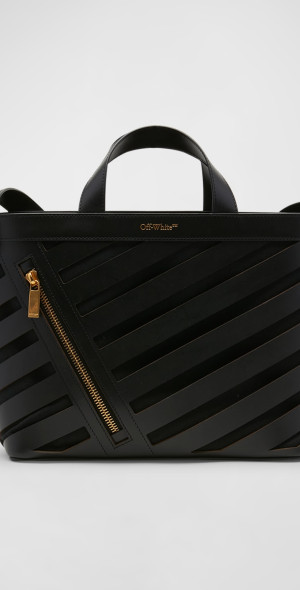 Off-White - Small Cutout Diagonal Tote Bag