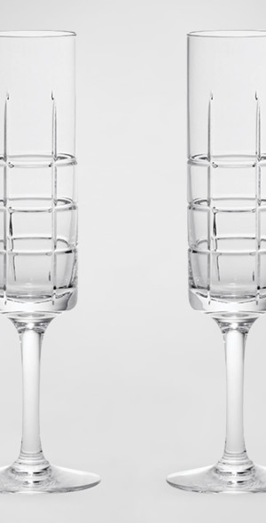 Orrefors - Street Champagne Glasses, Set of 2