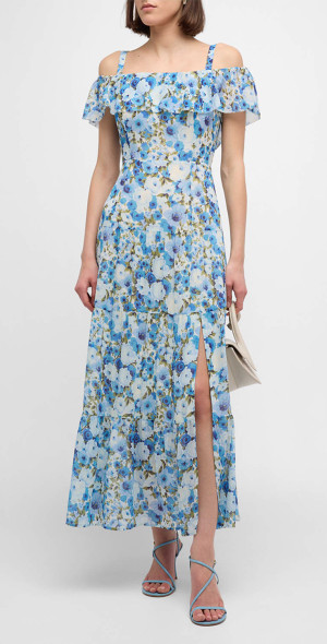 PAIGE - Carmelia Floral Off-Shoulder Tiered Maxi Dress